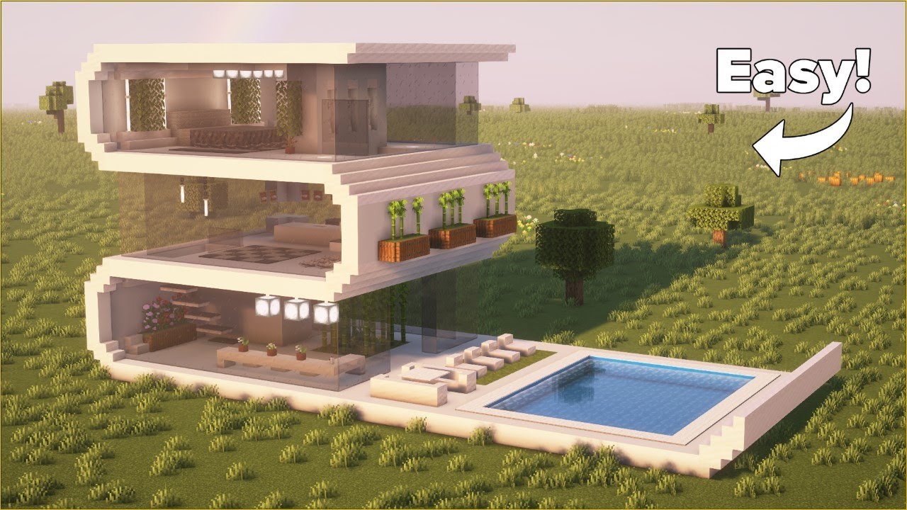 How to Build a Compact Modern House in Minecraft 🏠 #3 - YouTube