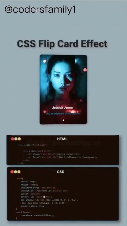 Css flip card effect #css #flip #card #effect #webdevlopement #software ...