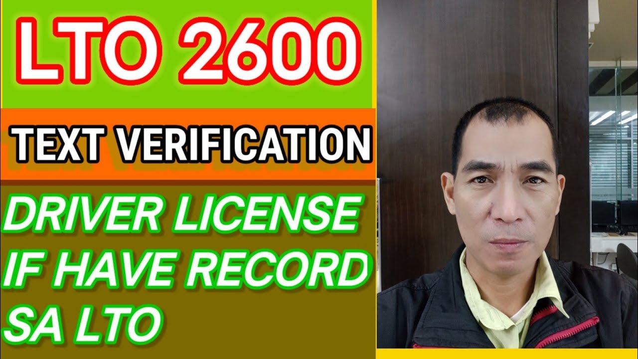 LTO 2600 DRIVER LICENSE VERIFICATION ACTUAL SAMPLE YouTube lto-2600-driver-license-verification-actual-sample-youtube