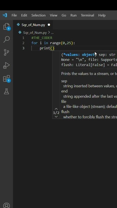 Printing square of numbers in python #coding #programming #python #codingforbeginners - YouTube