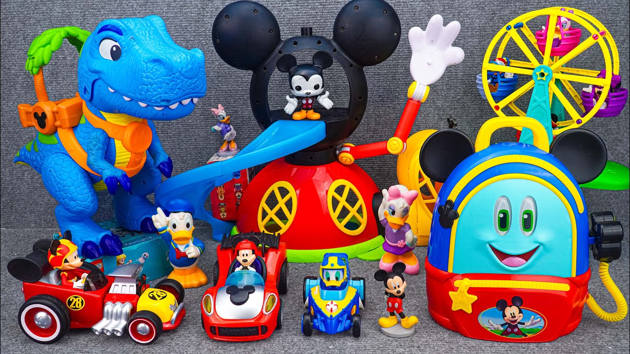 Satisfying with Unboxing Mickey Mouse Funhouse Big Dinosaur Playset ...