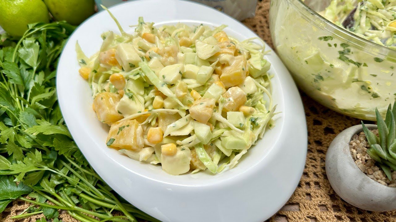 🎉"La Mejor Ensalada de Repollo con Piña" ¡Te encantará! - YouTube