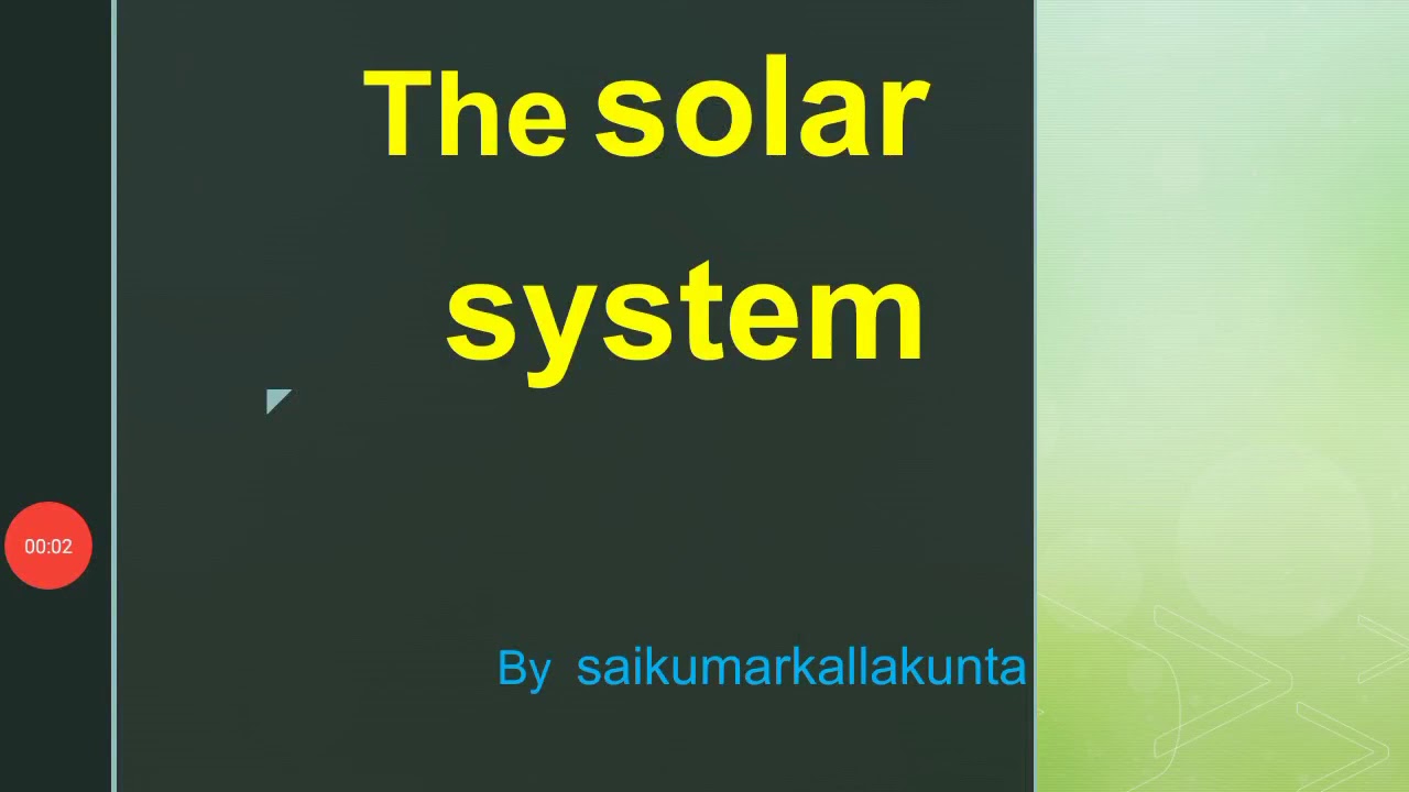 Introduction to solar system - YouTube