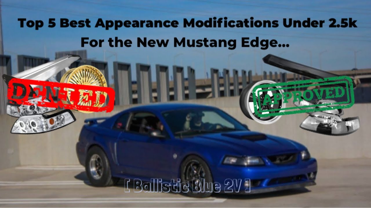 5 best cosmetic mods for new edge mustang - YouTube