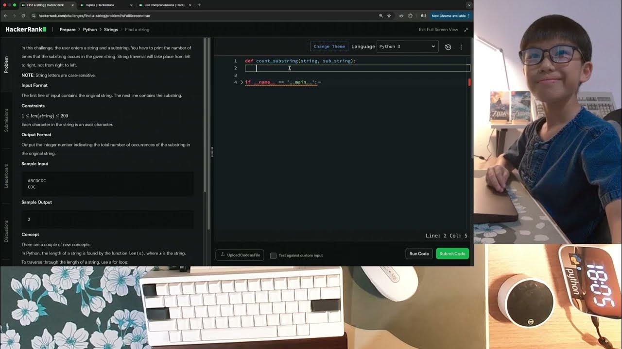 HackerRank | Python | HHKB Type-S | 40 min real time | no talking | EP-2 - YouTube