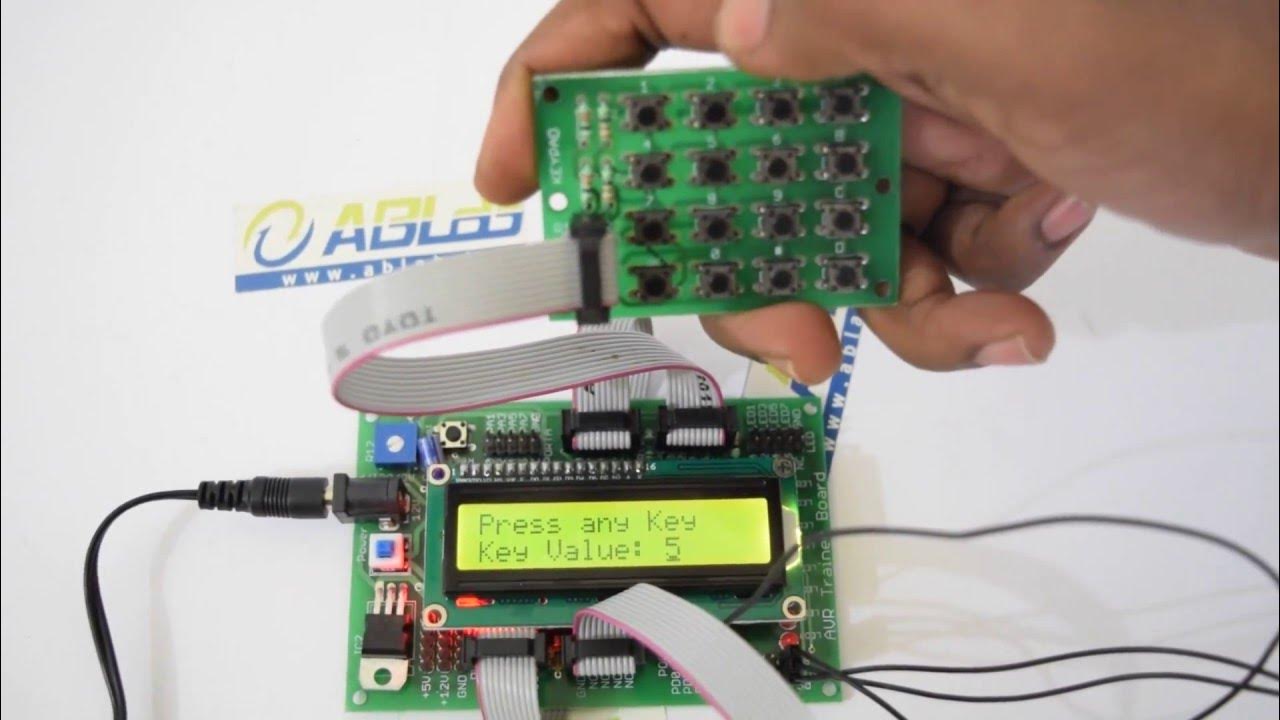 4x4 Keypad based Password with AVR ATmega16 Microcontroller and LCD Display by ABLab Solutions ...