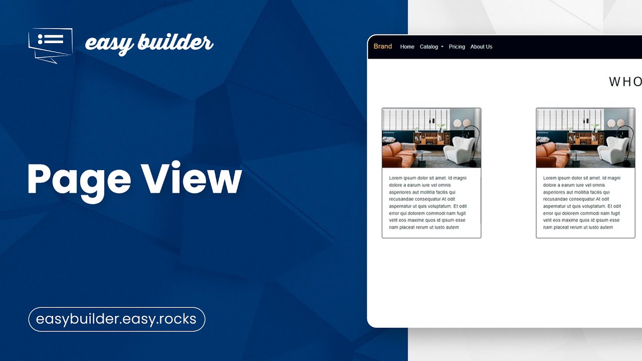 Page View - Easy Builder Tutorial - YouTube