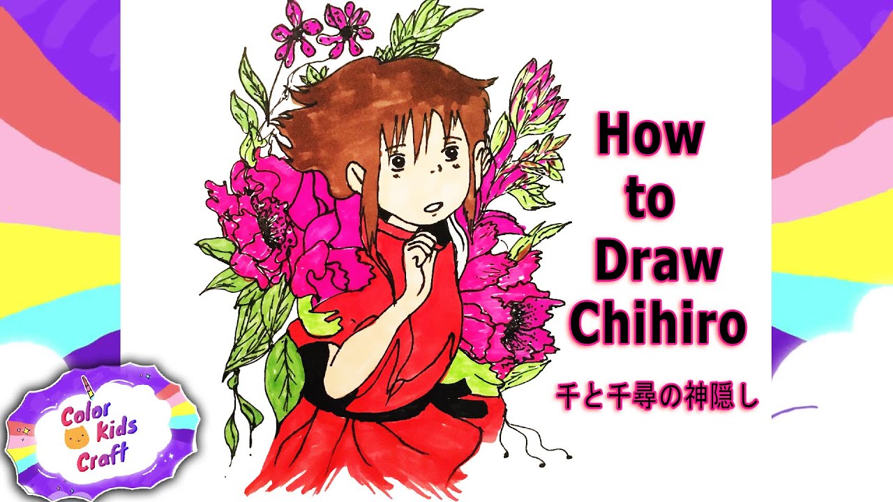 How to draw Chihiro from Spirited Away, Studio Ghibli, easy tuto , step ...
