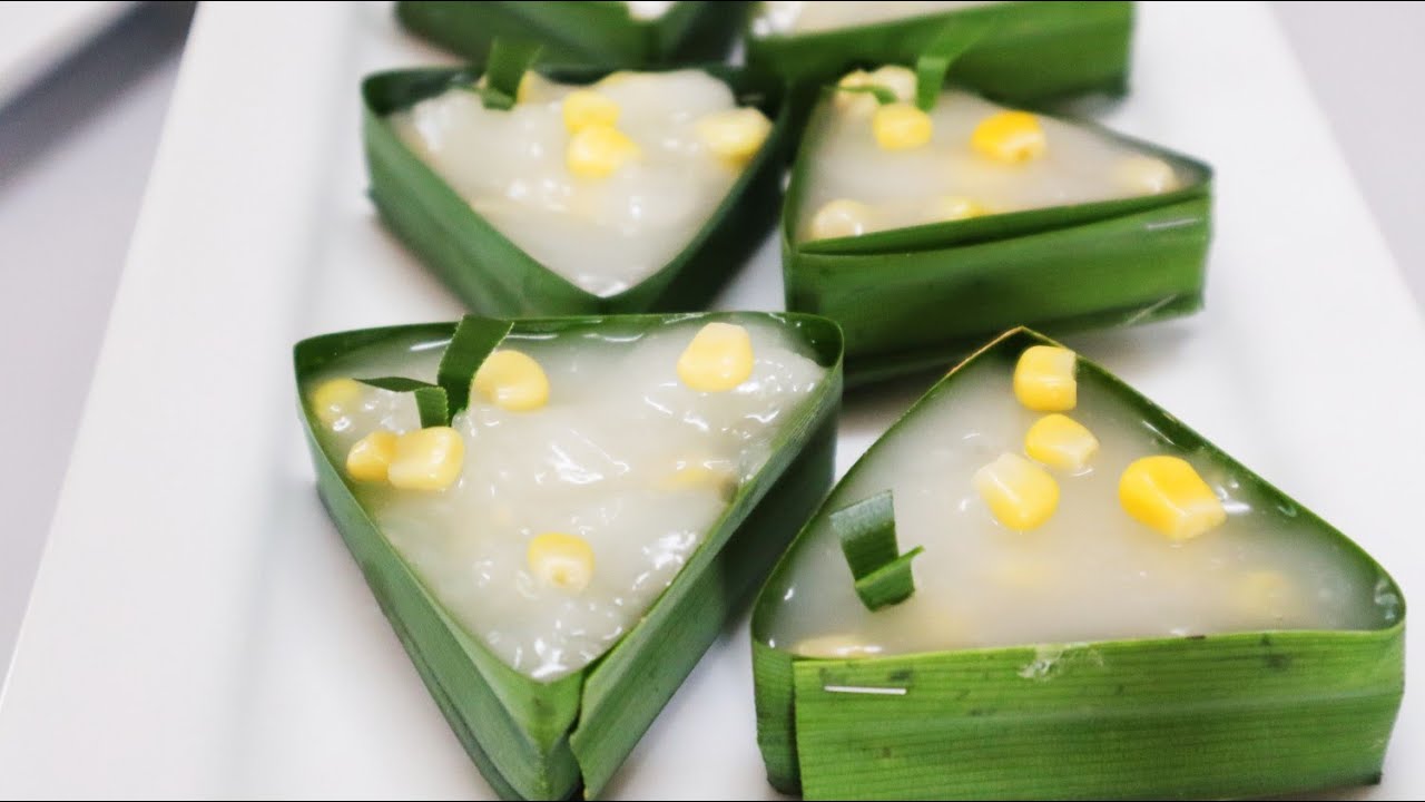 Kuih talam tako / taburan jagung - YouTube