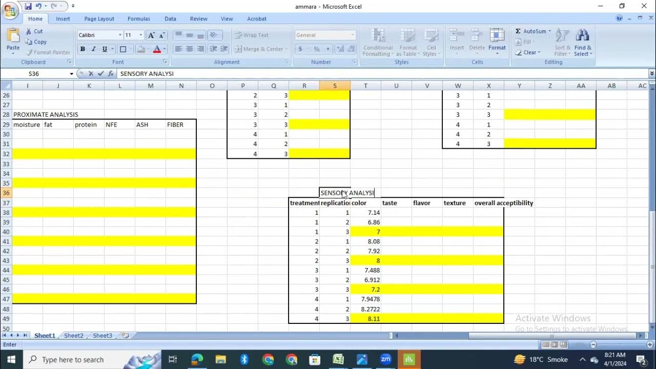 Thesis chapter 4 (excel sheet formation and minitab) for product development/UAF - YouTube
