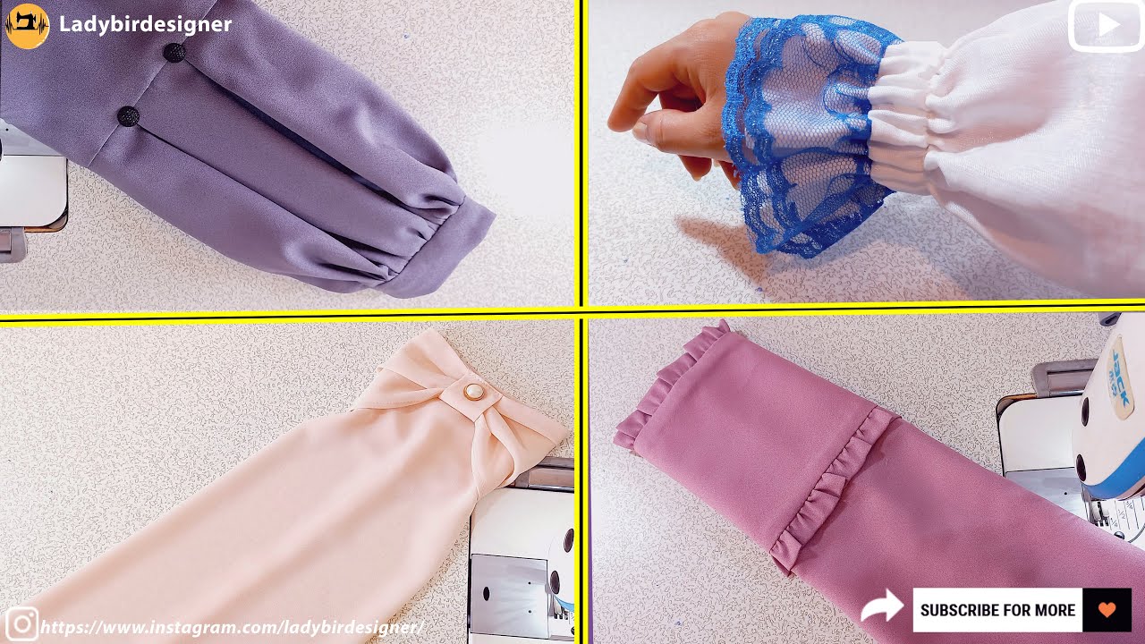🤩[ 4 ] Different Sleeve Designs for Sewing Lovers ️ Sewing Techniques ...