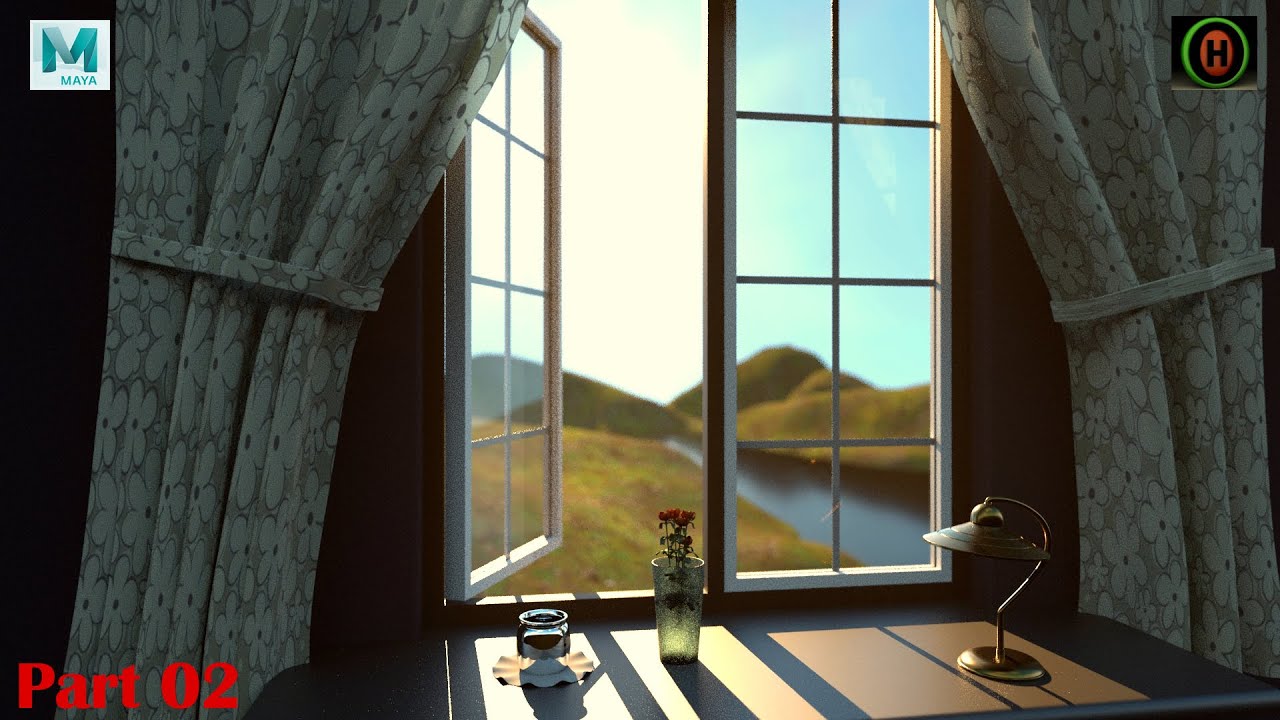 Autodesk Maya | Create a window view scene part 2 of 2. - YouTube
