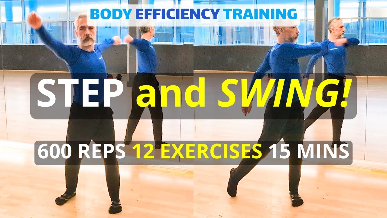 EASIEST Whole Body FITNESS Routine! - Low Impact STEP and SWING WORKOUT ...