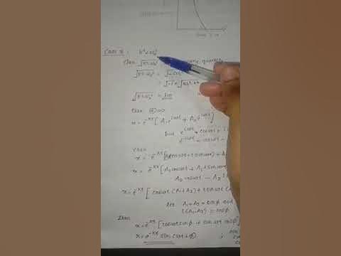 ENGINEERING PHYSICS-MODULE1-OSCILLATION-PART10- UNDERDAMPED CASE - YouTube