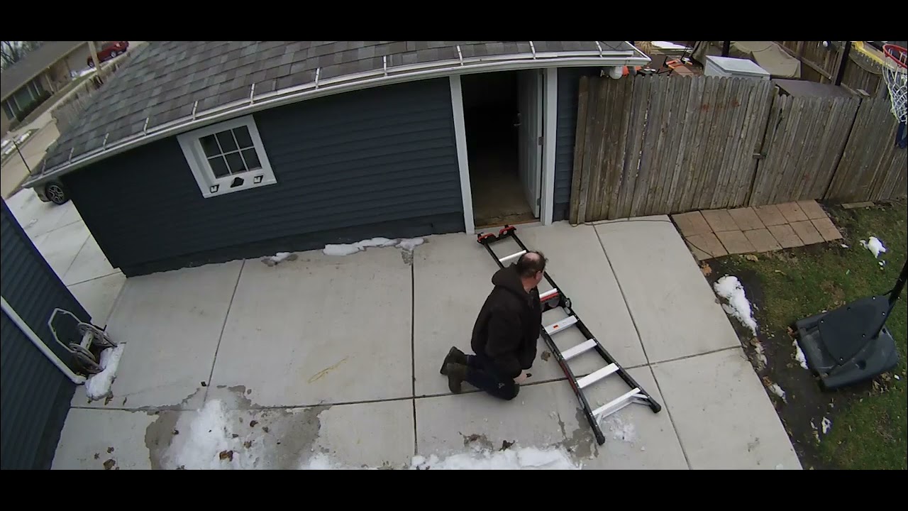 Guy Falls Off Step Ladder While Fixing Security Camera at Home ...