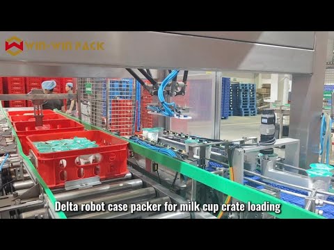 WIN-WIN PACK Delta Robot Case Packer for Milk Cup Crate Loading ...
