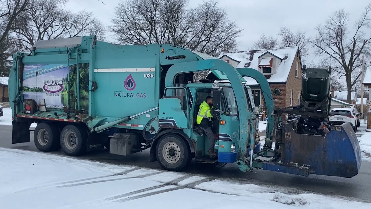 Homewood Disposal 1026 Helper Truck on Garbage on 12/31/25 - YouTube