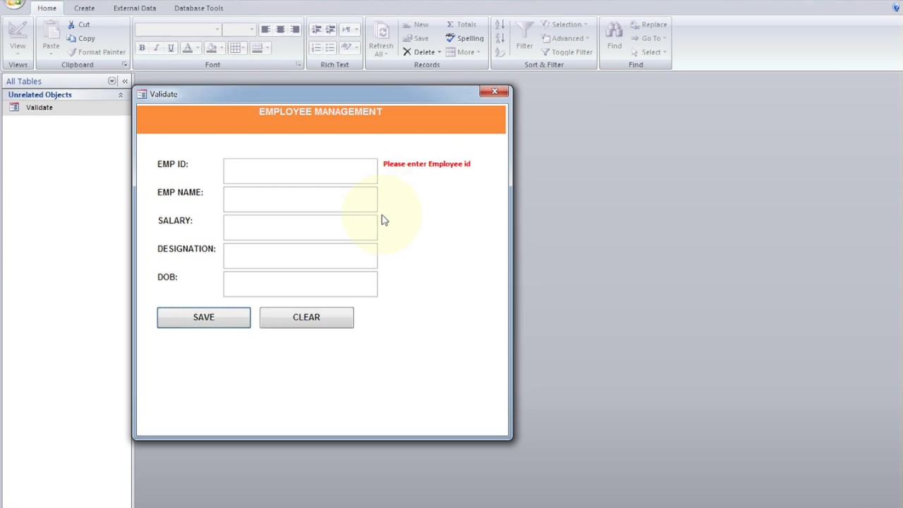 Microsoft Access How To Validate Form In Access 2007 Part 2 YouTube Microsoft Access How To Validate Form In Access 2007 Part 2 YouTube
