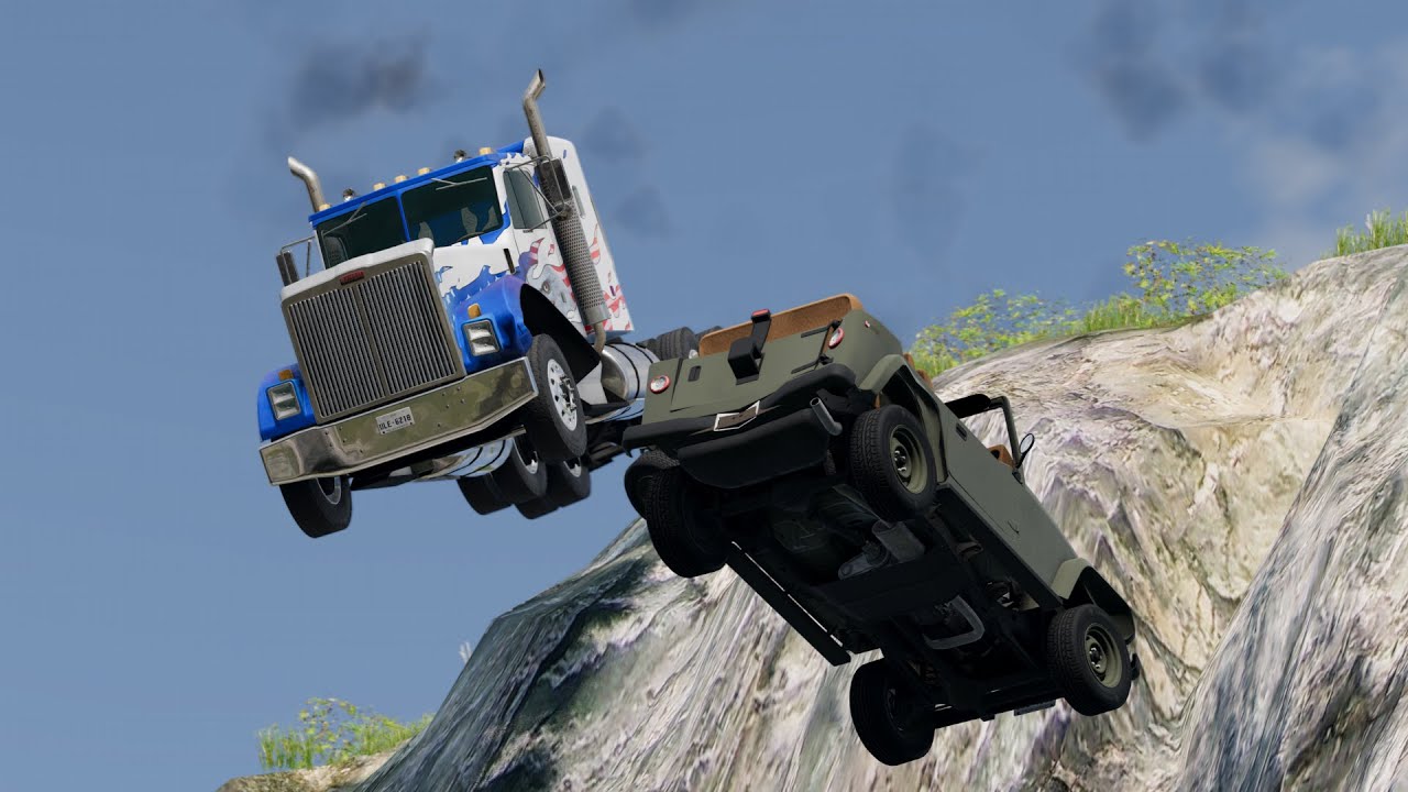 Cliff Drop Compilation #2 - BeamNG Drive - YouTube