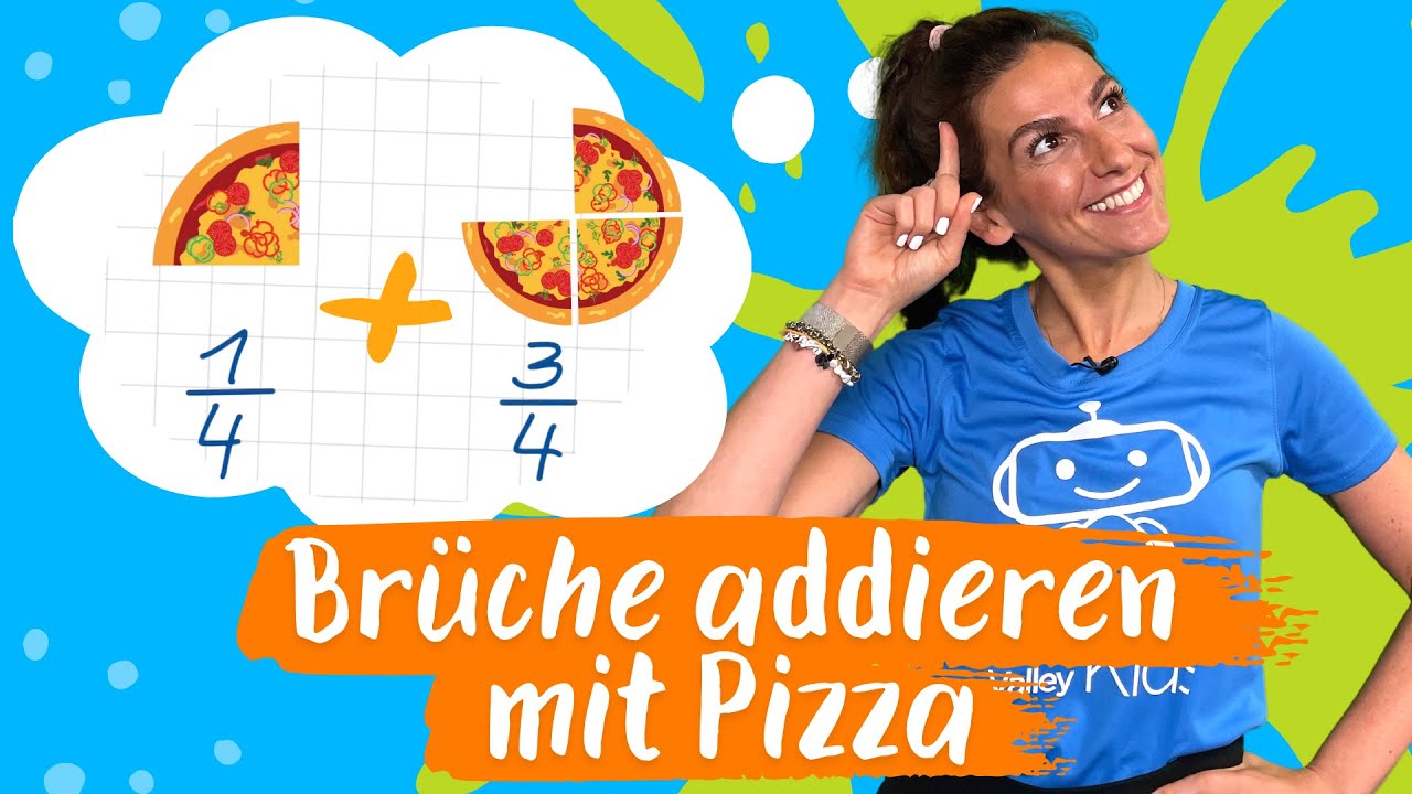 Brüche addieren mit Pizzastücken 🍕 | Mathematik | Silicon Valley Kids ...