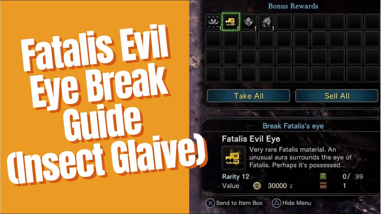 Breaking Fatalis Evil Eye with Insect Glaive! - YouTube