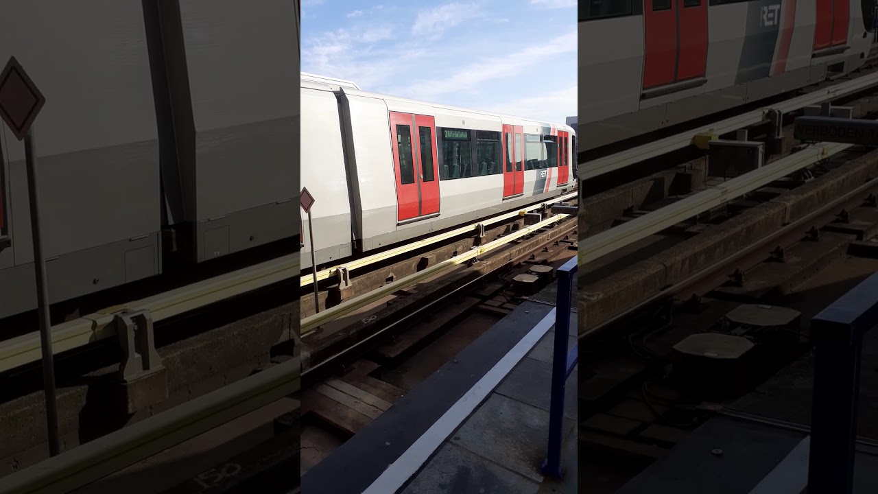 Metrolijn D richting Rotterdam centraal Rotterdam-rijnhaven - YouTube