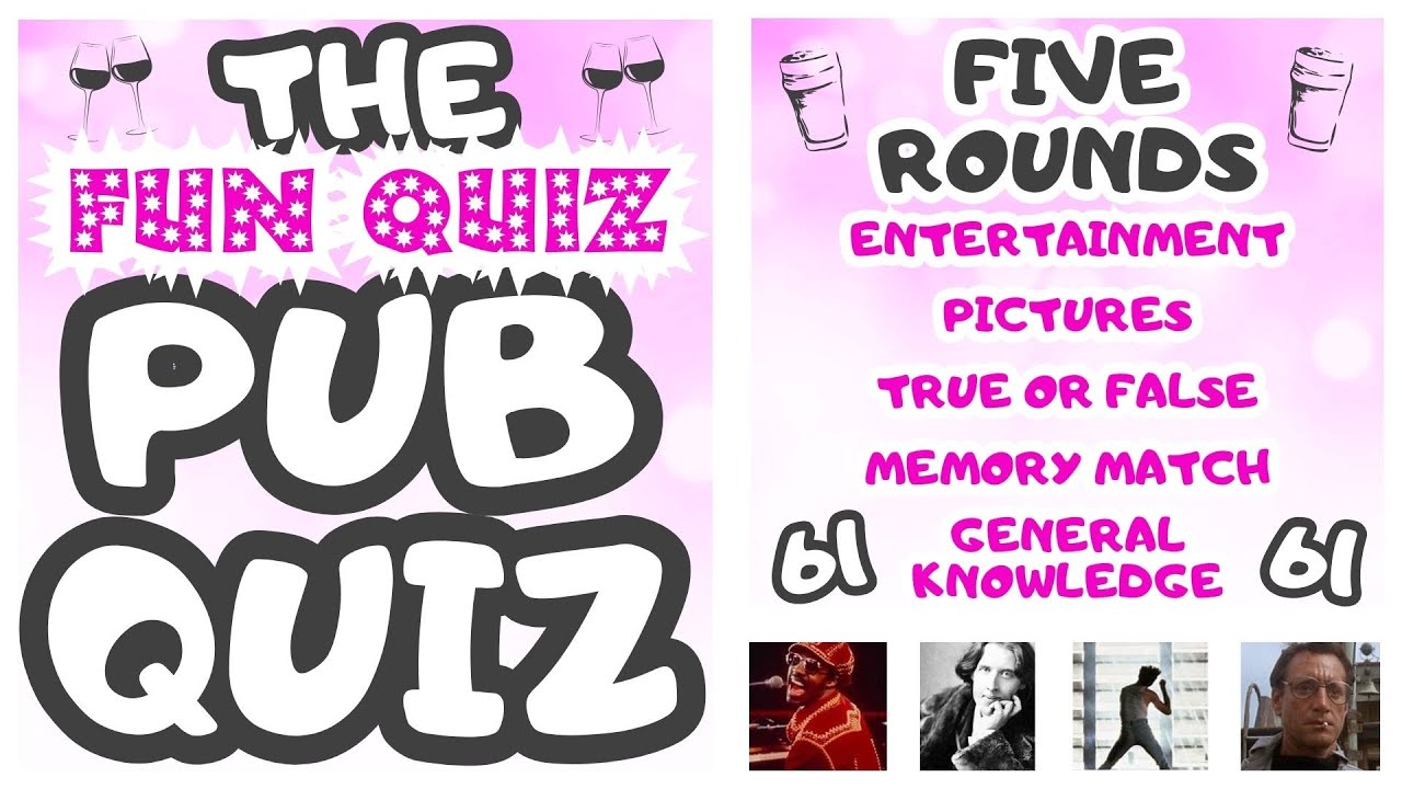 Pub Quiz No61 - 5 Different Rounds - 40 Questions & Answers - 56 Points ...