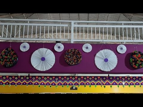 DIY STAGE DECORATION IDEAS | Creative Stage Decorative ideas for School ...