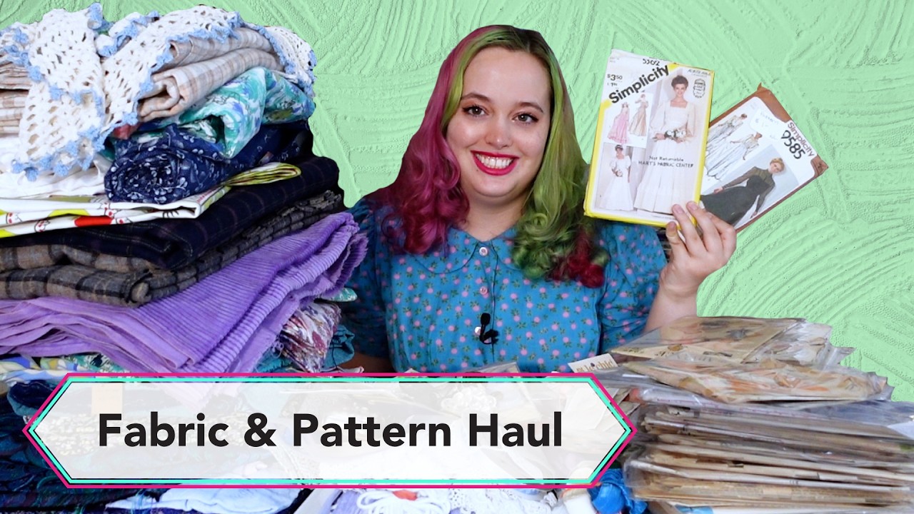 8 Months of Sewing Supplies Haul | Fabric and Vintage Patterns haul ...