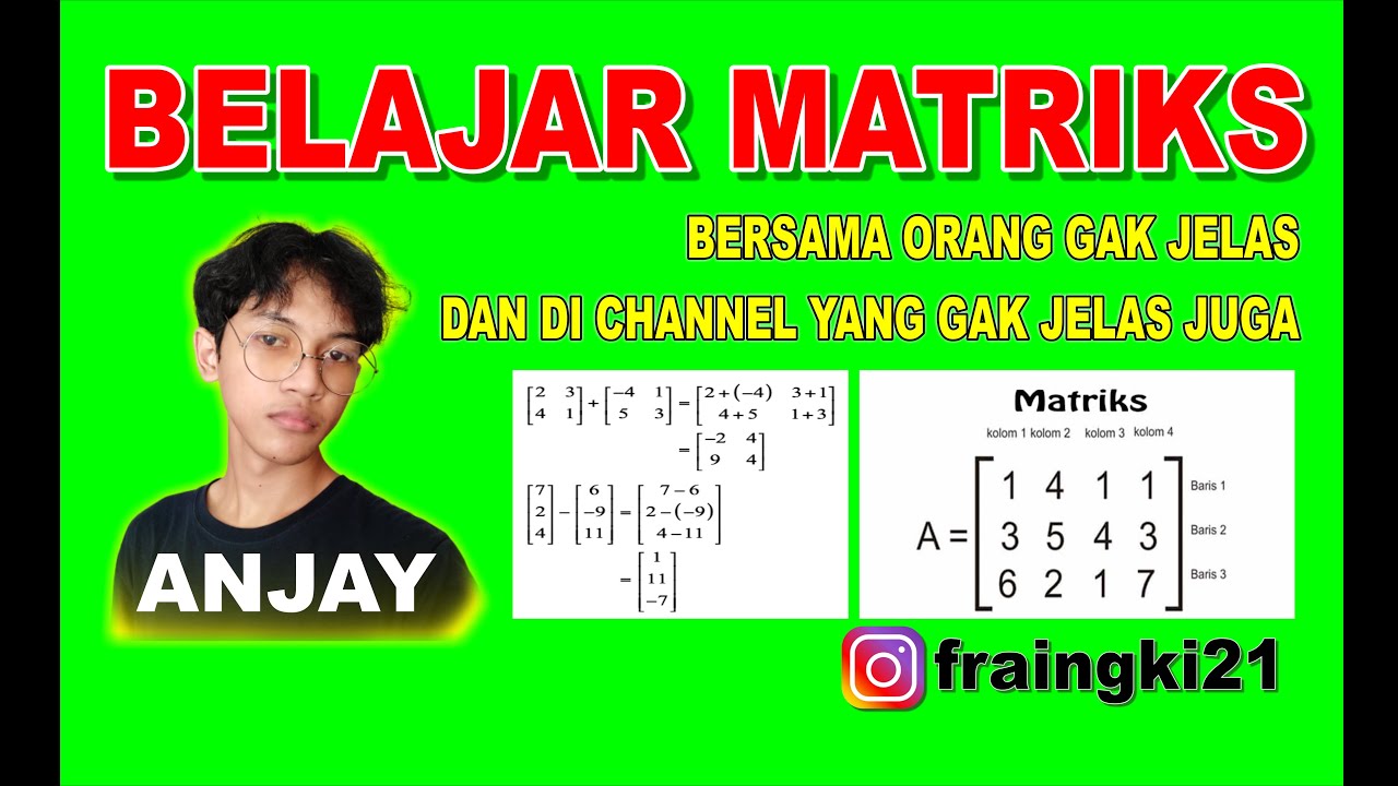 Menghitung Matriks di Excel Mudah - YouTube