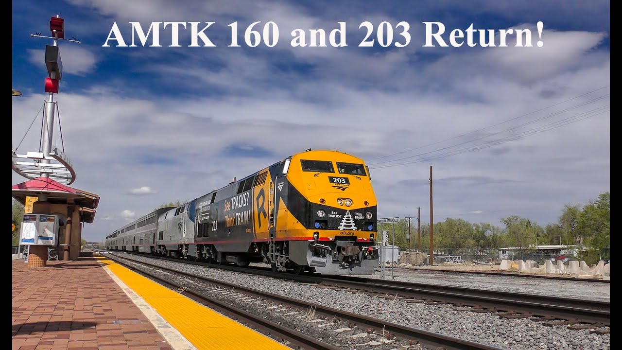 AMTK 160 and 203 Return on the Southwest Chief! - YouTube