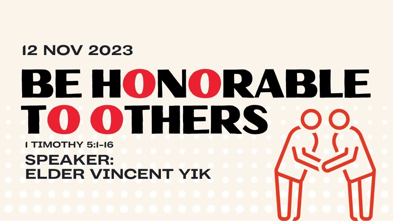 12 November 2023 || Sunday Worship Service || Speaker: Elder Vincent ...