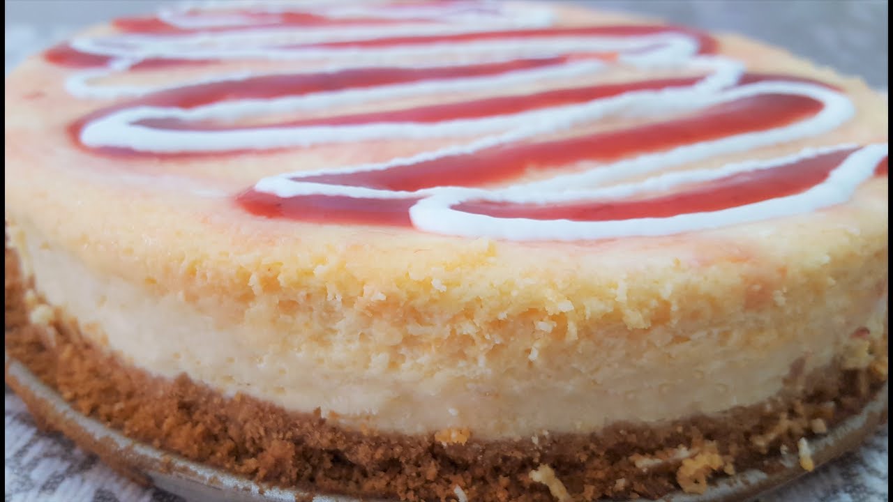 Cheese Cake with Strawberry Jam Topping | Desert - YouTube