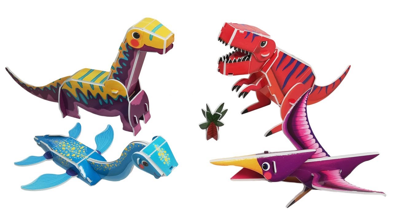 Making Dinosaurs With Paper Toy Tyrannosaurus 공룡 만들기 티라노사우르스 프테라노돈 만들기 Youtube