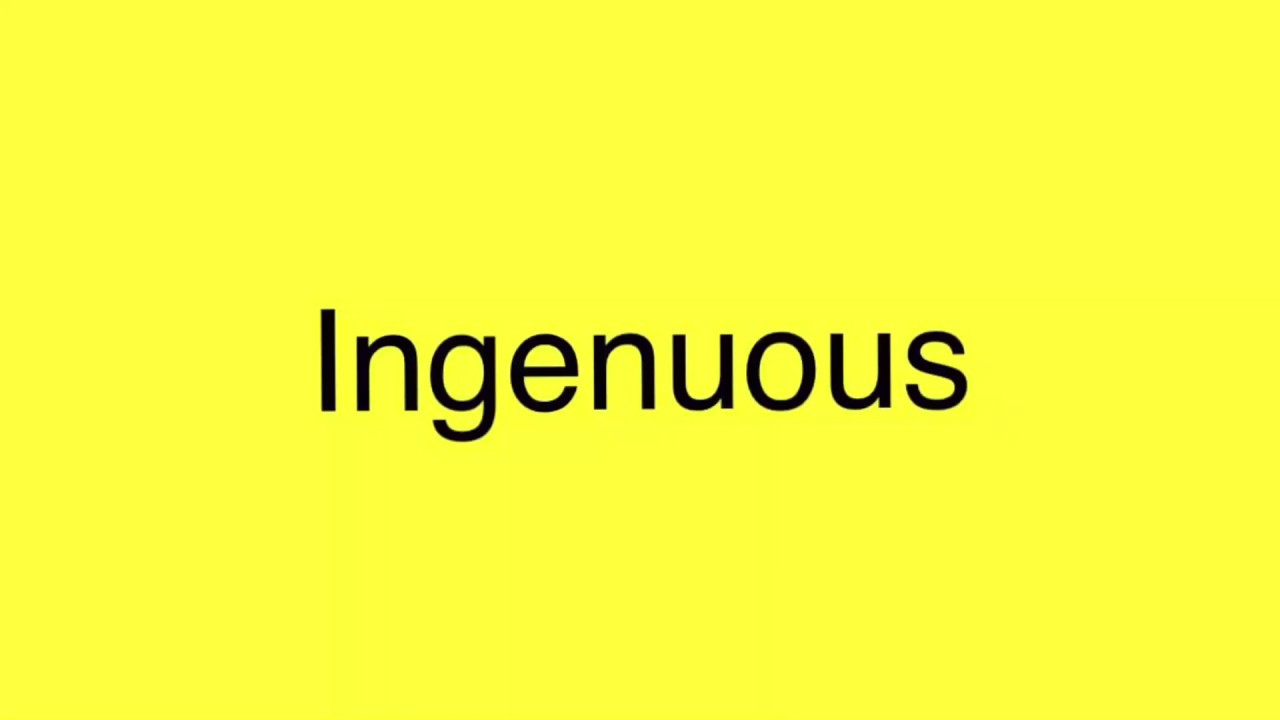 Ingenuous Pronunciation YouTube ingenuous-pronunciation-youtube
