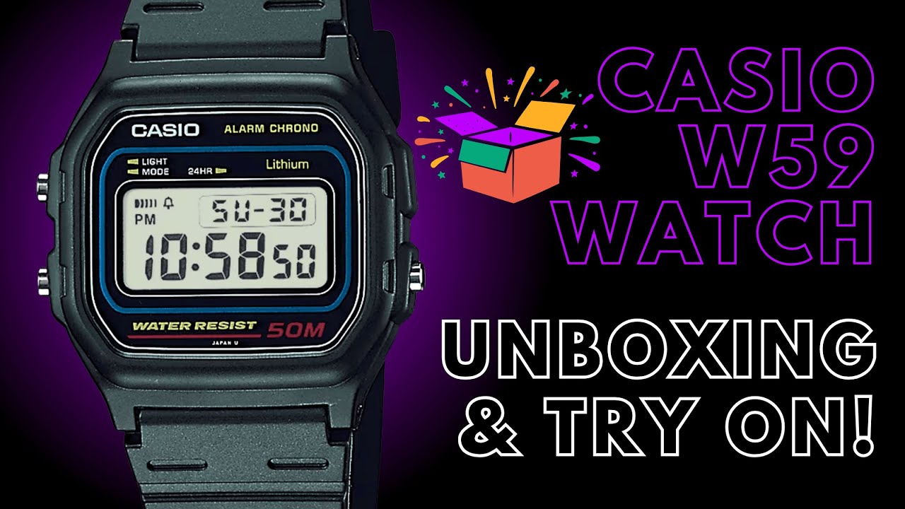 Casio W59 Watch Unboxing | The Best Casio F91W Alternative? - YouTube