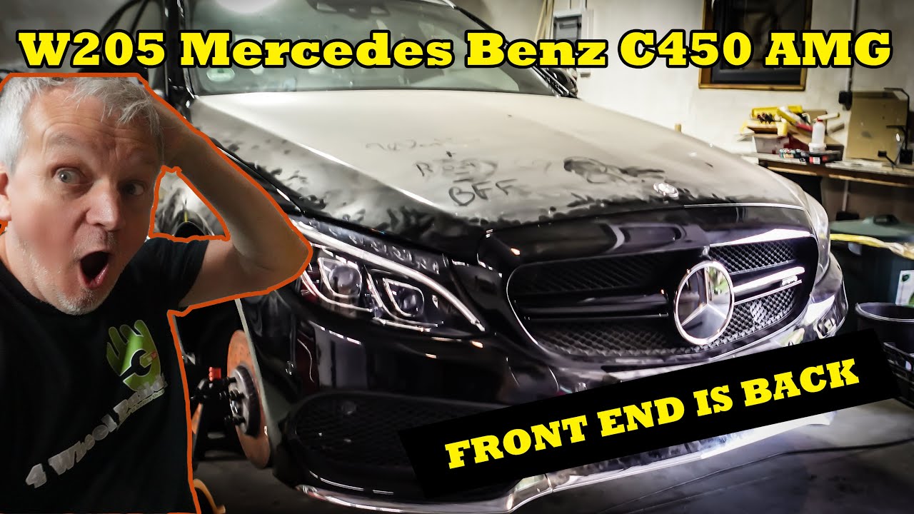 Reinstalling the FRONT END in the 2015 Mercedes Benz C450 AMG - Episode ...