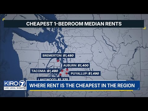 Where is rent the cheapest in the Seattle area?