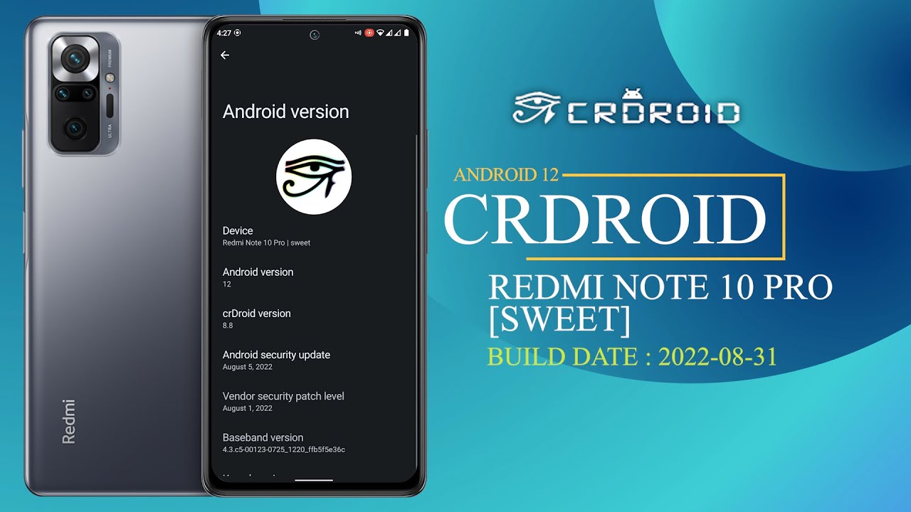 crDroid for Redmi Note 10 Pro | Sweet | Android 12 | UWAIS CHANNEL - YouTube