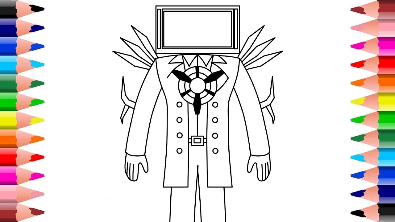 How to draw titan tv man 3 0 from skibidi toilet - Titan tv man drawing ...