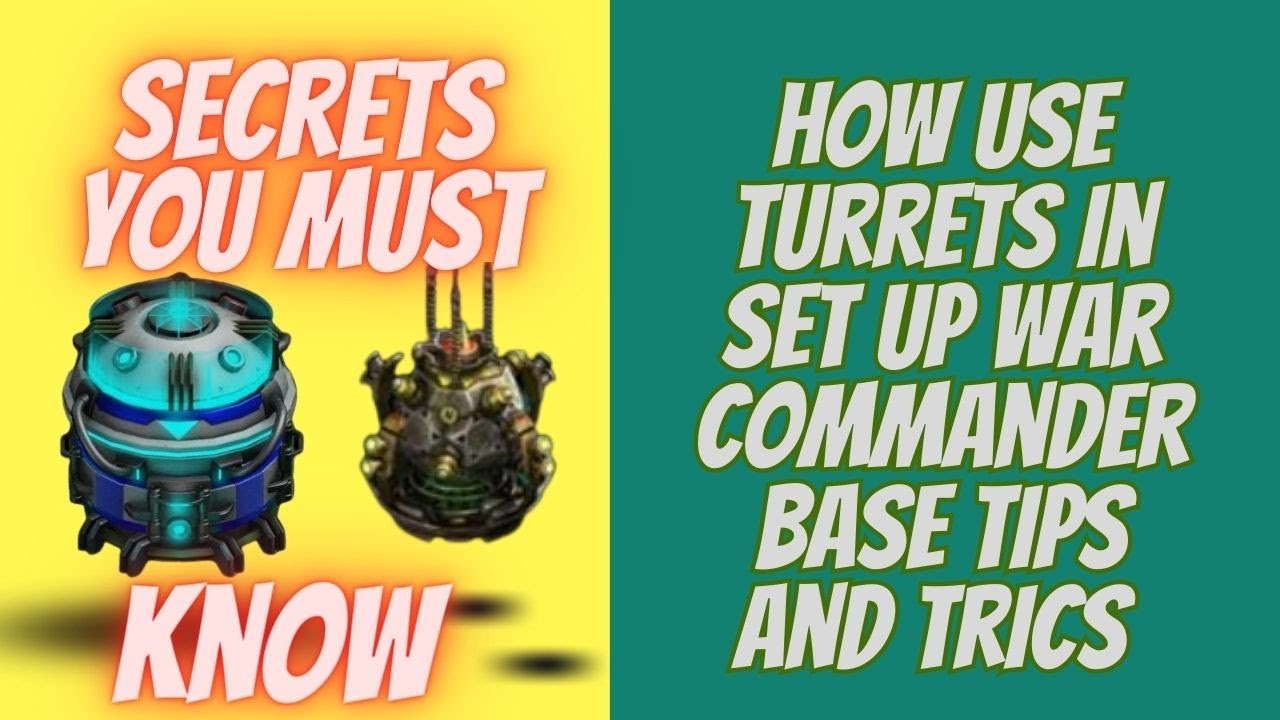 war commander how to use turrets in base set up tips and tric - YouTube