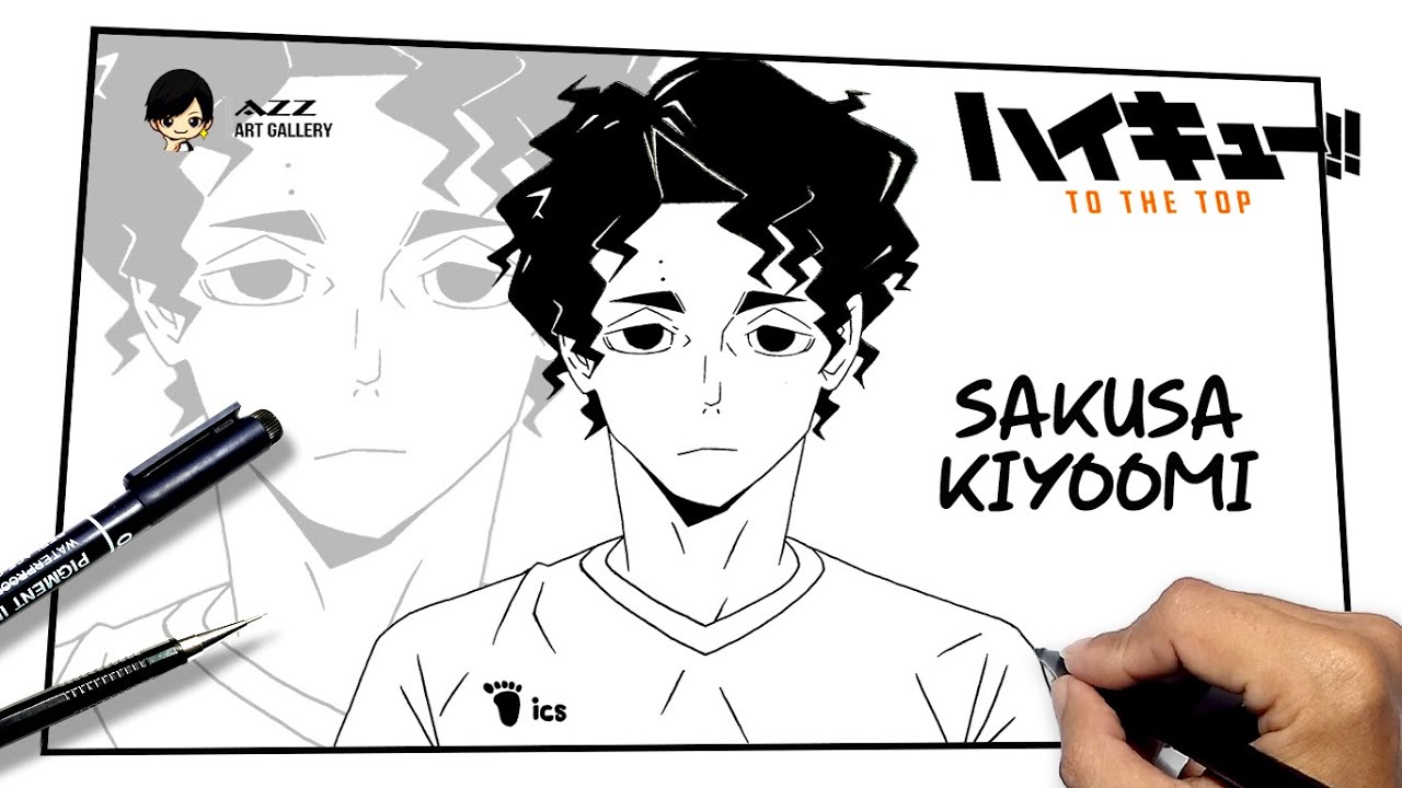 How to draw Sakusa Kiyoomi from Haikyuu to the top - YouTube
