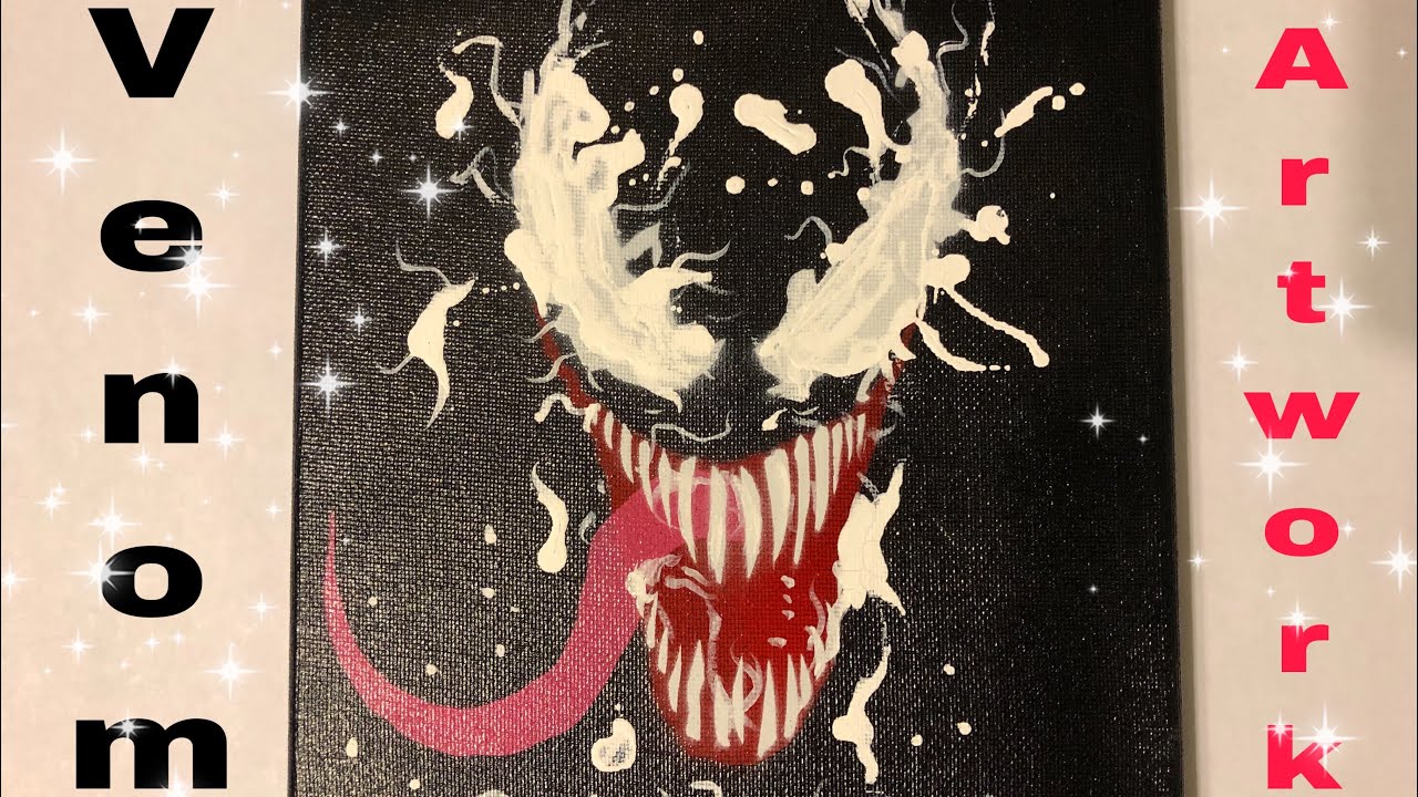 Venom Spray Paint Stencil Art - YouTube
