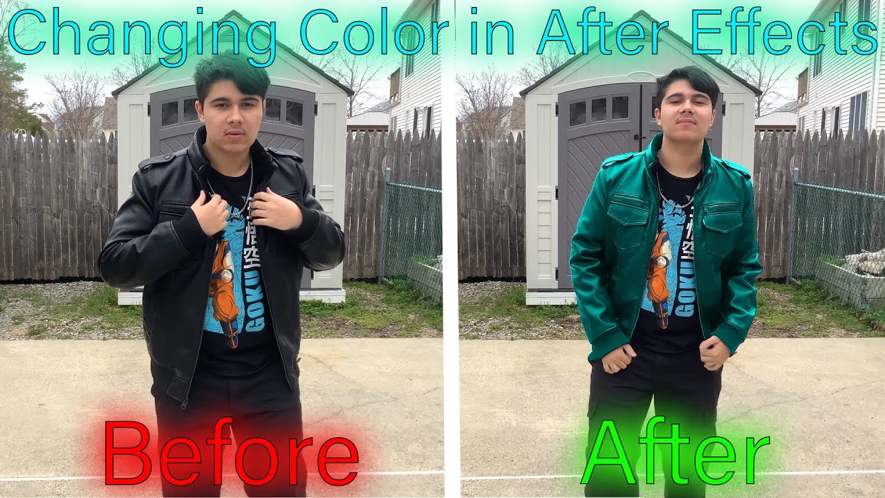 How to change shirt color using After Effects! EPIC Tutorial - YouTube