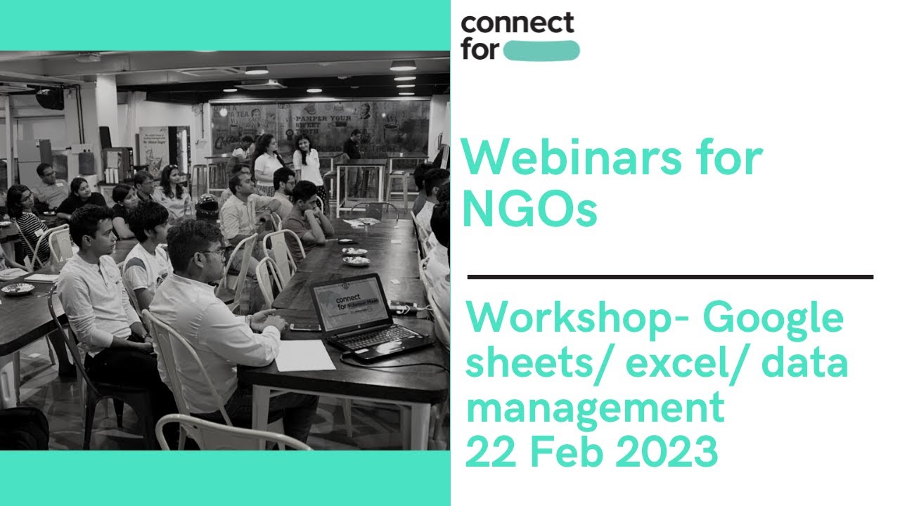 Webinar on Workshop- Google sheets/ excel/ data management - YouTube