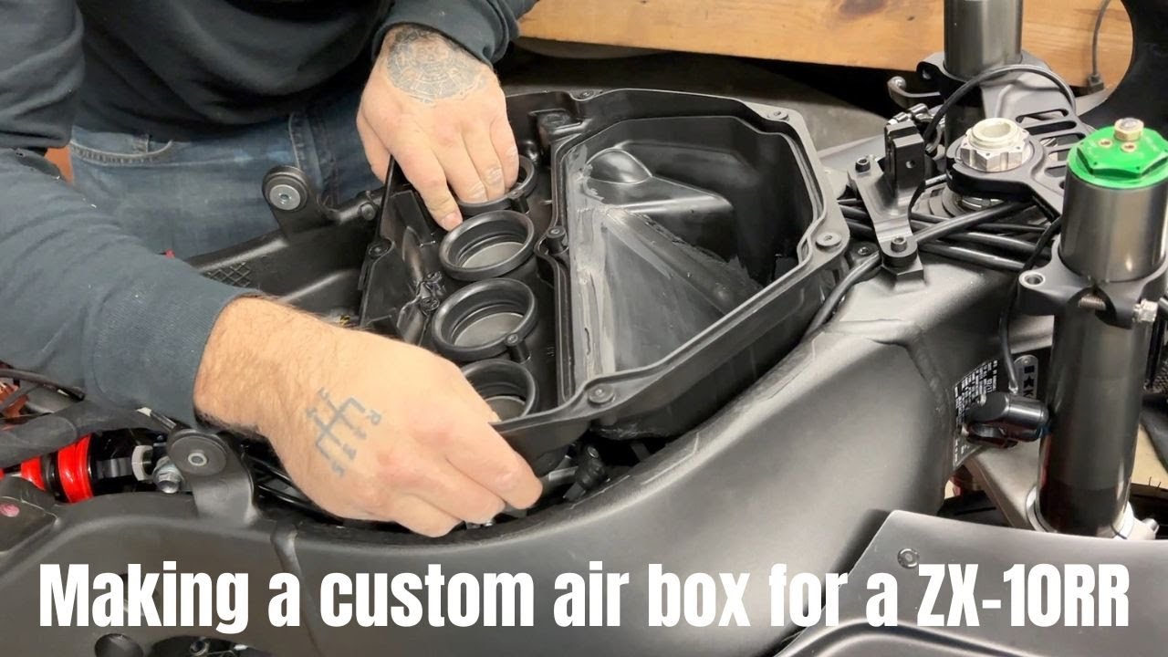Making a custom air box for a ZX-10RR - YouTube