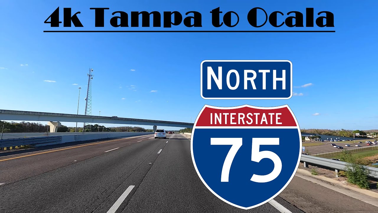 4k Tampa to Ocala Part 1. I 75 North. Interstate 75 North - YouTube