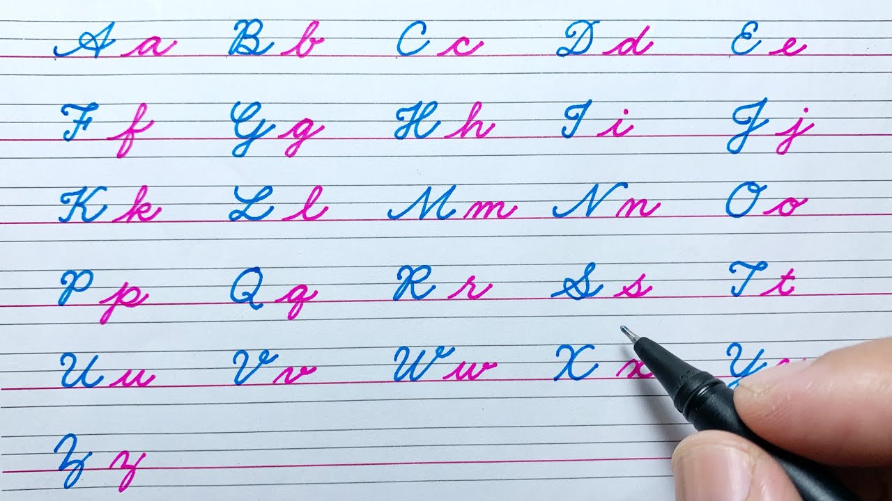 Cursive writing a to z | English capital & small letters |Cursive ...