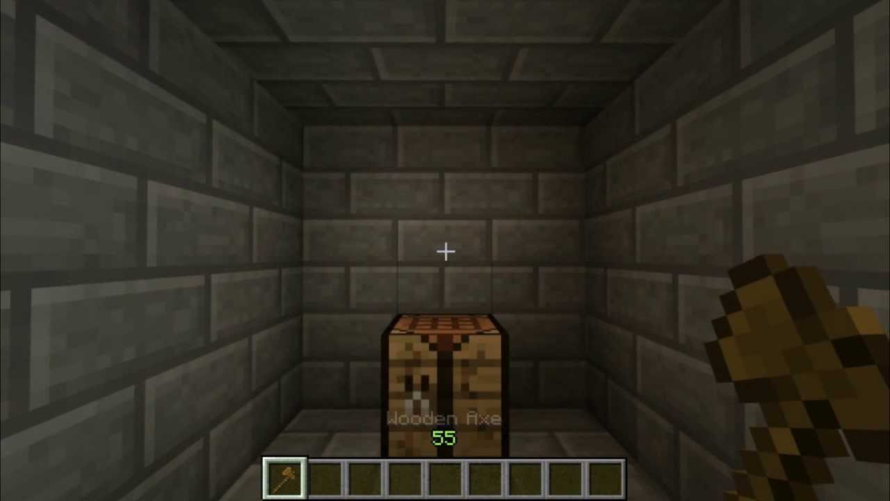 Minecraft How to Make Wooden Axe - YouTube