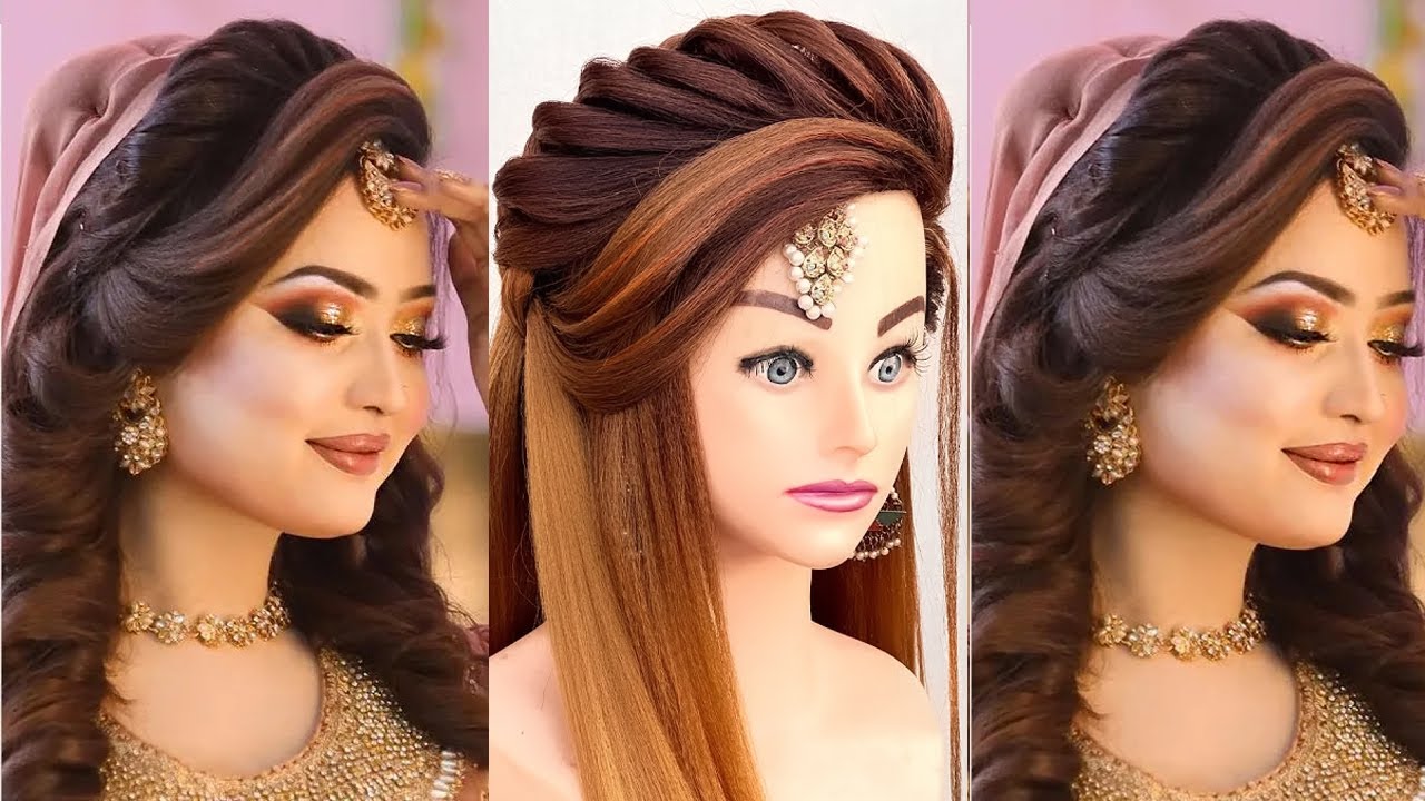 Walima bridal hairstyles l quick & easy hairstyles l wedding hairstyles ...